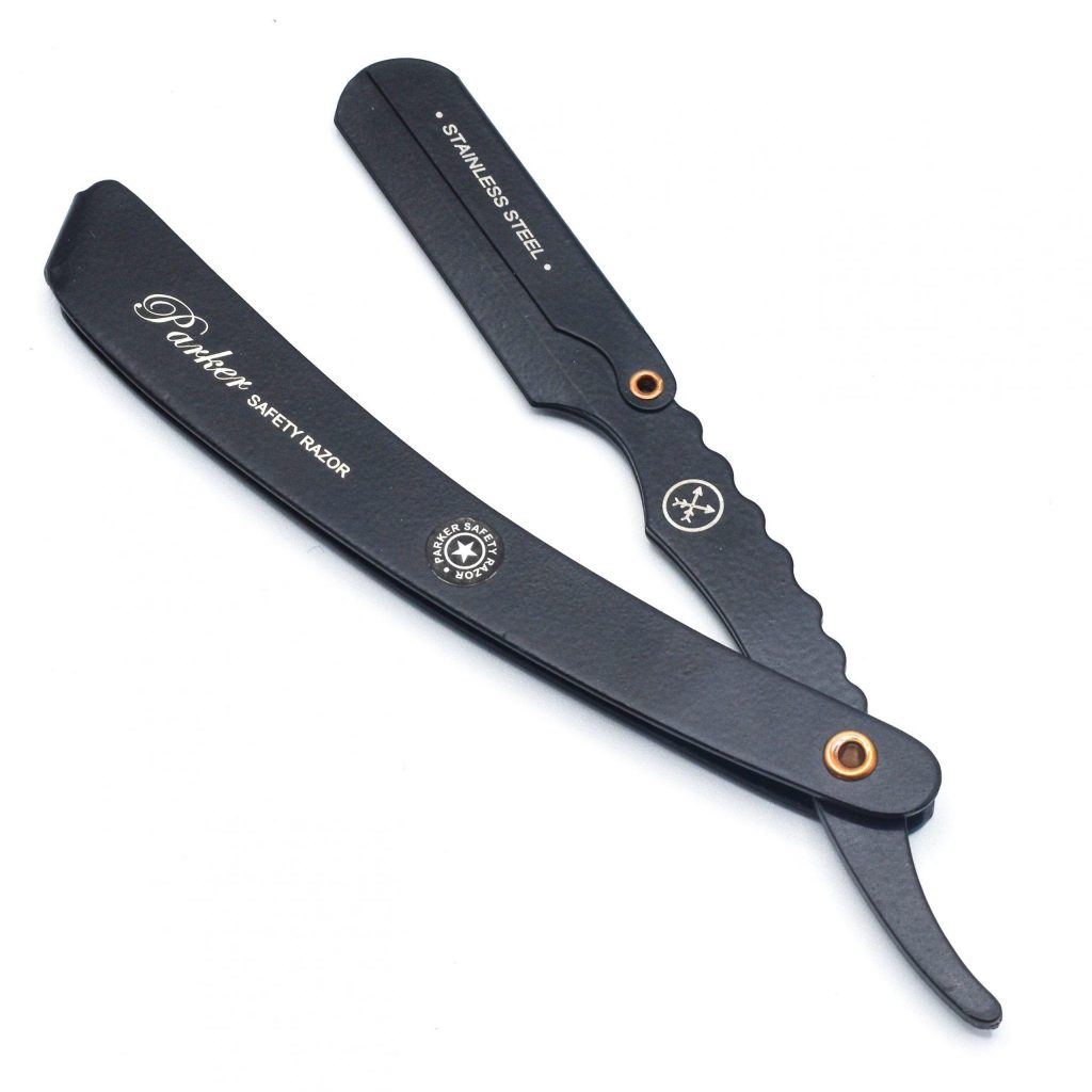 Parker Heavy Duty Black Stainless Straight Razor - Village Cigar ...