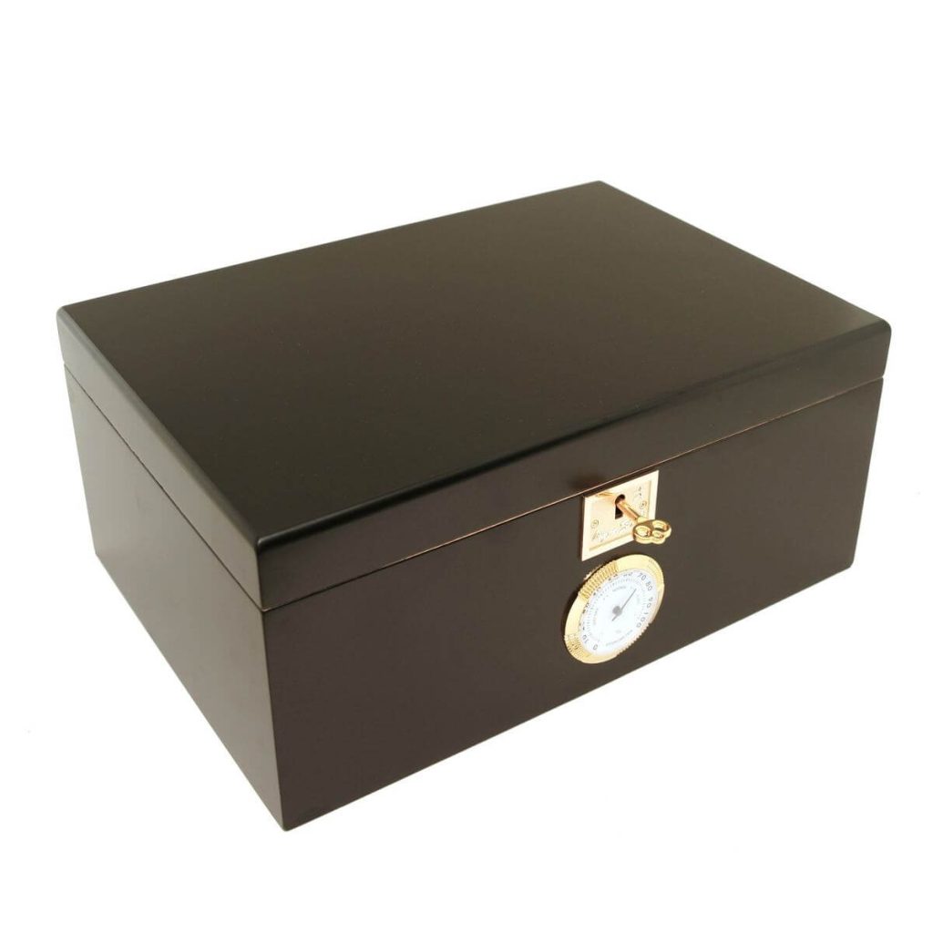 Cigar Star Classic Black Humidor - Village Cigar Company & Barbershop